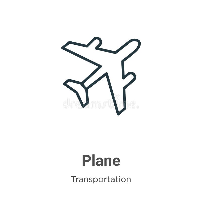 Old Plane Outline Vector Icon. Thin Line Black Old Plane Icon, Flat ...