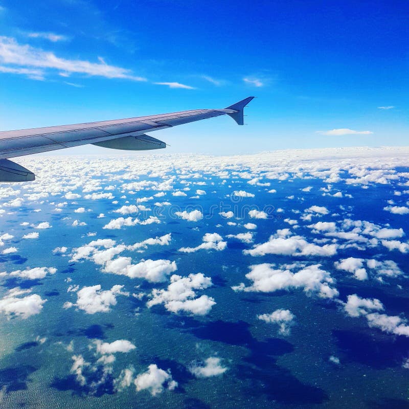 Plane stock image. Image of cloud, mirror, outside, view - 137060945