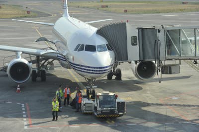 Plane parking at gate editorial photography. Image of busy - 23368282