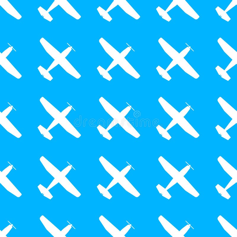 Plane Pattern. Seamless Airplane Texture. Planes in the Sky. Vector ...
