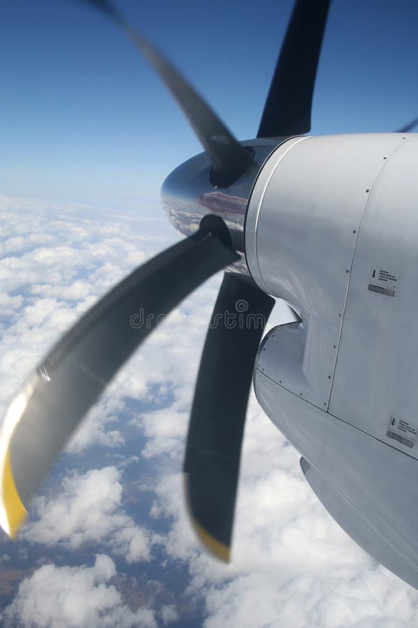 Airplane Propeller in Midair Stock Image - Image of blurred, aerial ...