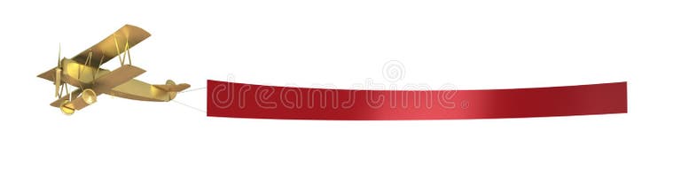 Plane pull a banner stock illustration. Illustration of news - 23285725