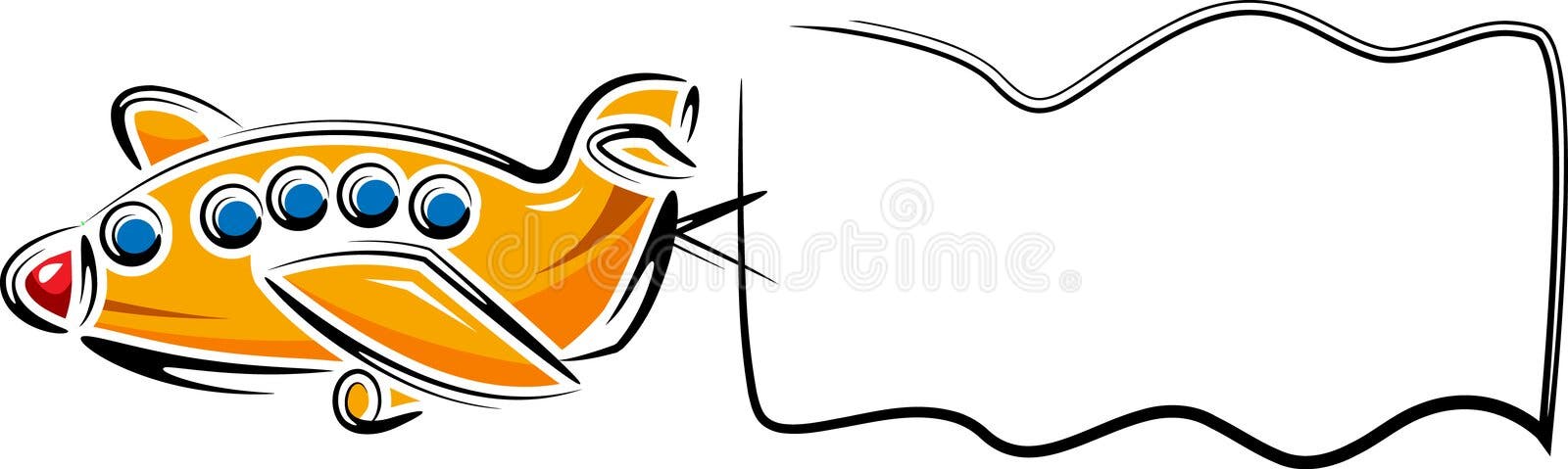 Airplane Pulling White Ad Banner Stock Image - Image of advertisement ...
