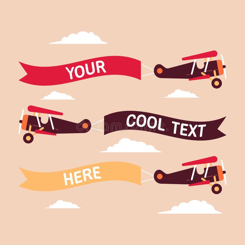 Plane-ribbon-3 copy stock vector. Illustration of arrival - 107566277