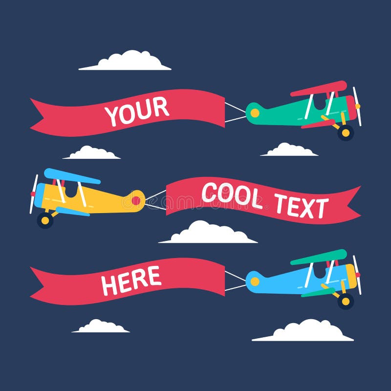 Plane-Ribbon-Flat stock vector. Illustration of aircraft - 82584454