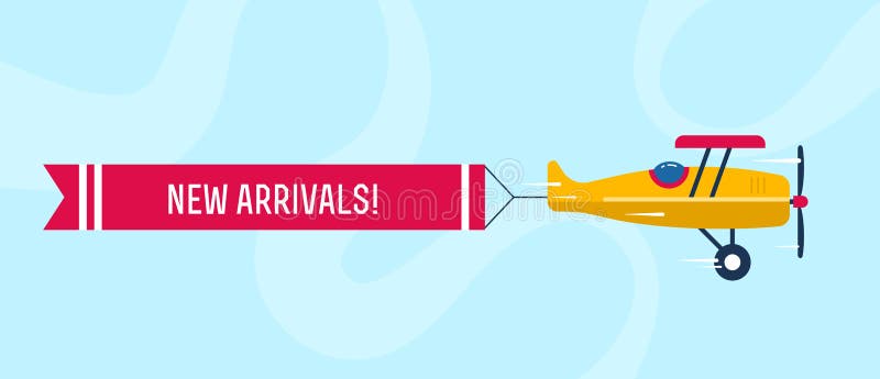 Plane-Ribbon-Flat stock vector. Illustration of airplane - 74257955