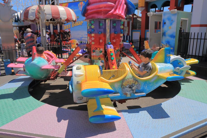 Plane ride amusement park editorial image. Image of tourism - 64650665