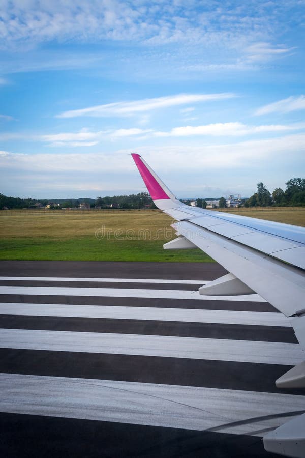 Plane on the runway stock image. Image of plane, runway - 56764527