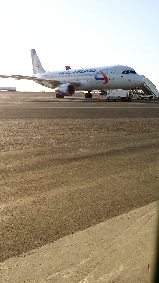 The plane on the runway. editorial photography. Image of russia - 87932917