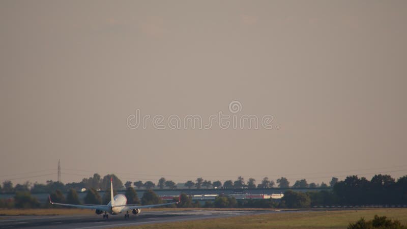 Airplane Accelerating for Takeoff Stock Video - Video of speed, plane ...