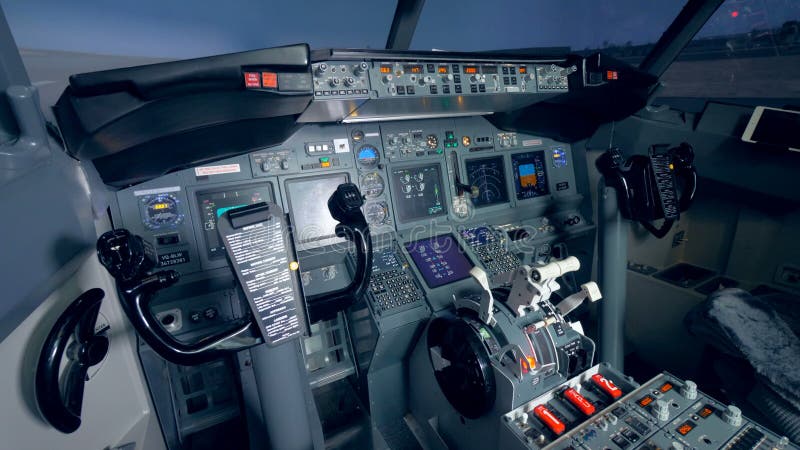 Plane`s Cockpit View from a Pilot`s Seat Stock Footage - Video of ...