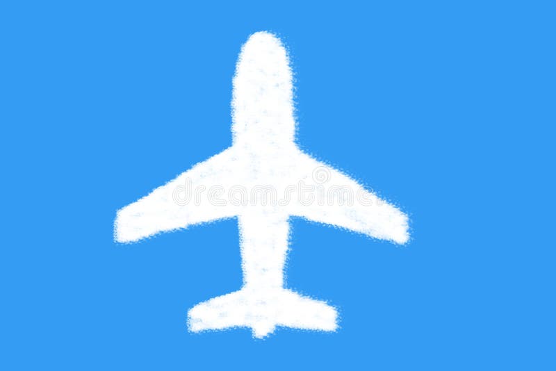 Plane shape clouds stock photo. Image of plane, aircraft - 196931904