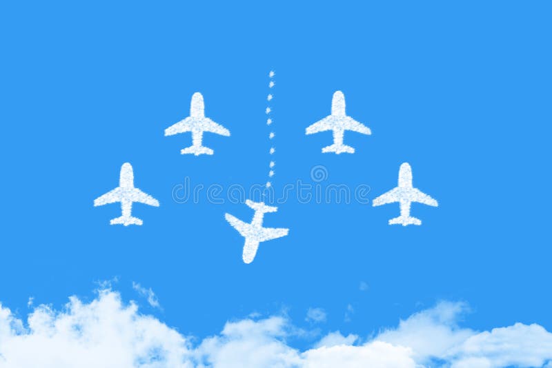 Plane Shape Clouds Changing Direction ,new Ideas, Different Business ...