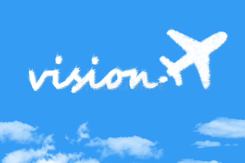 Plane Shape Clouds Vision , Business Concepts Stock Illustration ...
