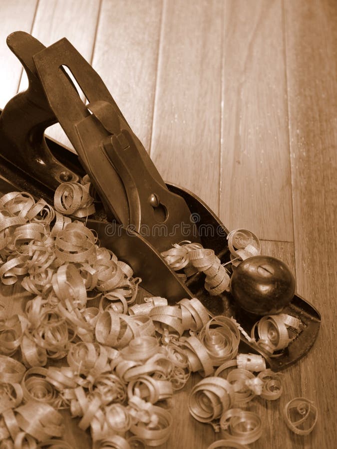 Plane shavings stock image. Image of woodworking, shop - 5403857