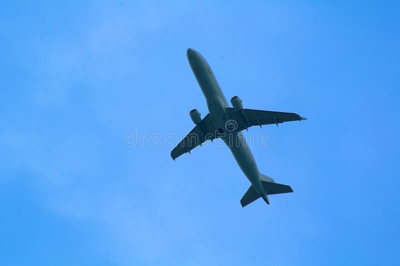 Plane on sky stock image. Image of transportations, plane - 322567