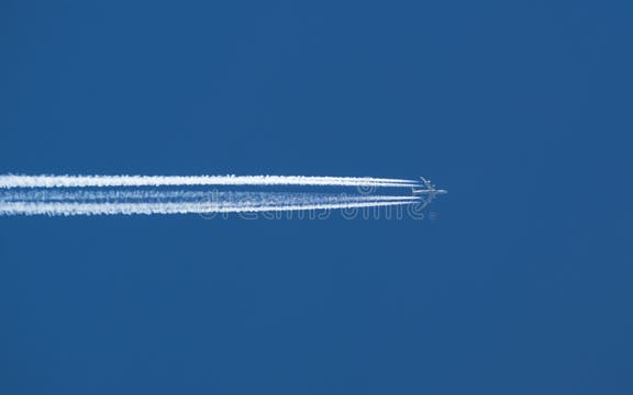 Plane in the sky stock image. Image of clouds, airliner - 260345201