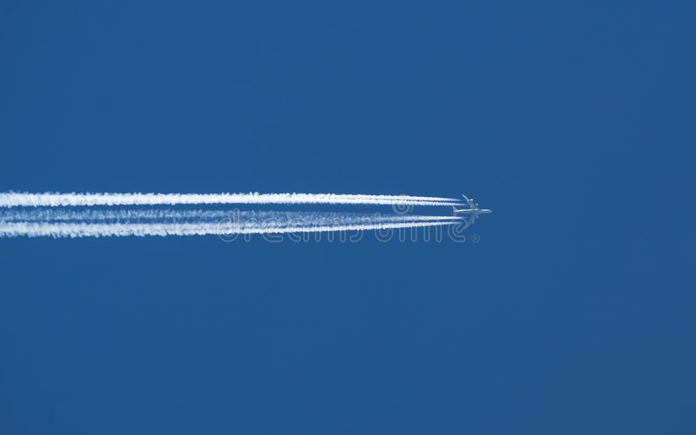Plane in the sky stock image. Image of clouds, airliner - 260345201