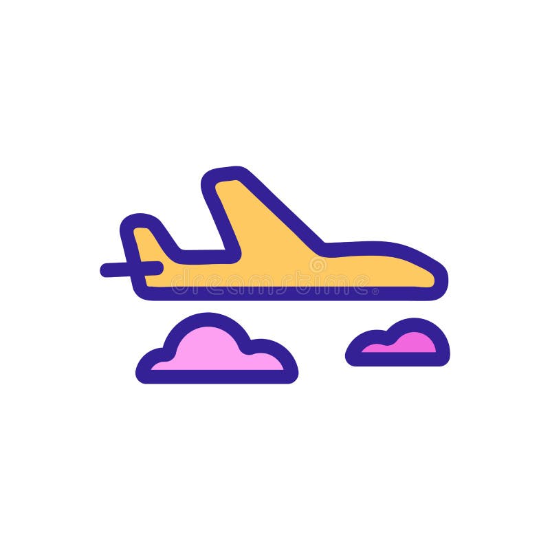 Passenger Plane Icon Vector. Isolated Contour Symbol Illustration Stock ...