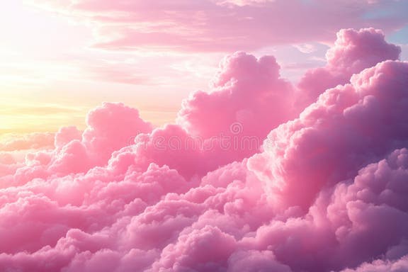 A Plane Soaring through a Bright Pink Hazy Atmosphere Stock Photo ...