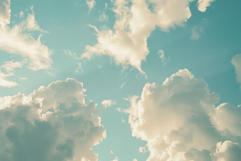 A Plane Soaring through the Clouds on a Sunny Day Stock Photo - Image ...