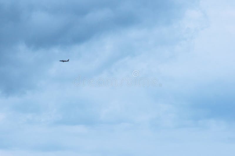 The Plane is Soaring in the Sky Stock Image - Image of model, cloud ...