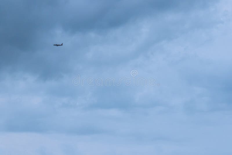 The Plane is Soaring in the Sky Stock Image - Image of model, cloud ...