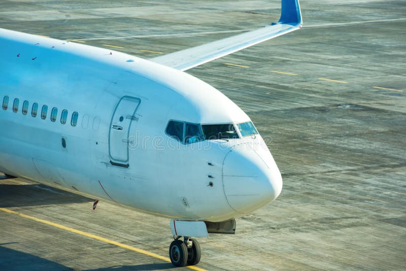 Plane standing on runway stock image. Image of boeing - 174777807