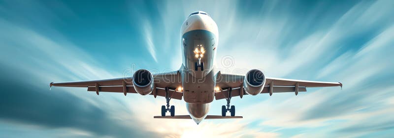 Plane Take Off, Commercial Jet Flying for Delivery, Aircraft with ...
