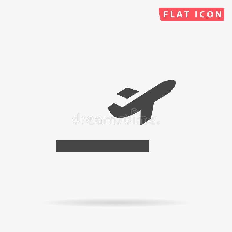 Plane Takeoff Flat Vector Icon Stock Vector - Illustration of takeoff, aeroplane: 252369154