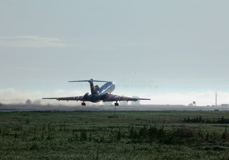 Plane taking off. stock image. Image of sunlight, flight - 10903831