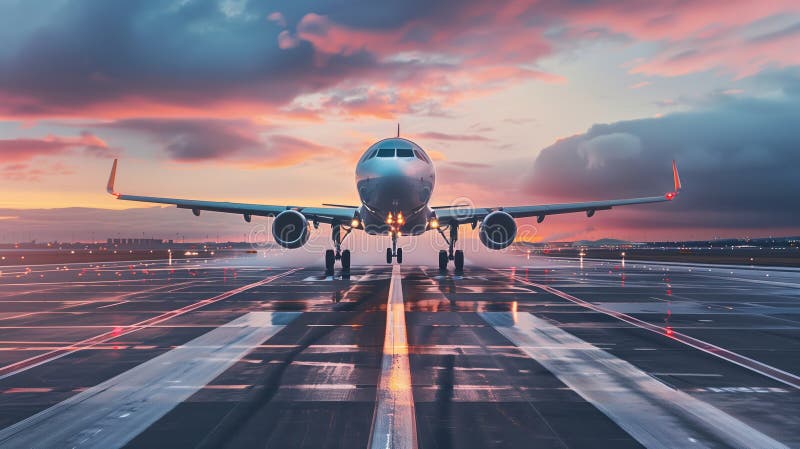 A Plane Taking Off from an Airport Stock Photo - Image of flight ...
