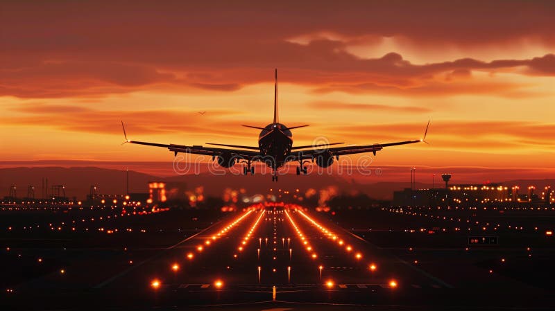 A Plane Taking Off from an Airport Stock Photo - Image of tourism ...