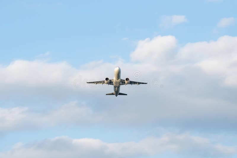 Plane Taking Off on a Background of a Blue Sky Stock Image - Image of ...
