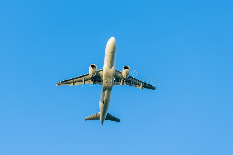 Plane Taking Off on a Background of a Blue Sky Stock Image - Image of ...