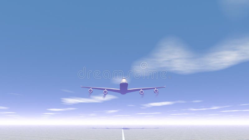 Plane Taking Off - 3D Render Stock Video - Video of flight, animation ...