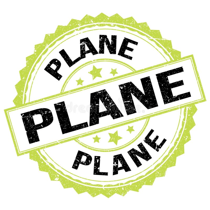 PLANE Text on Green-black Round Stamp Sign Stock Illustration ...