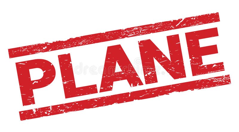 PLANE Text on Red Rectangle Stamp Sign Stock Illustration ...