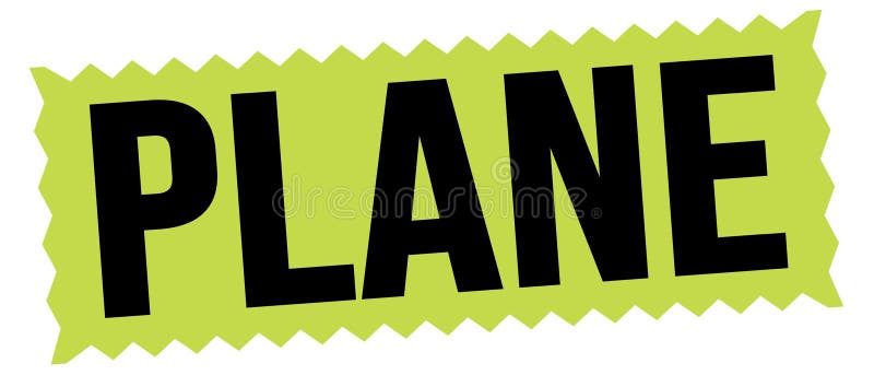 PLANE Text Written on Green-black Stamp Sign Stock Illustration ...
