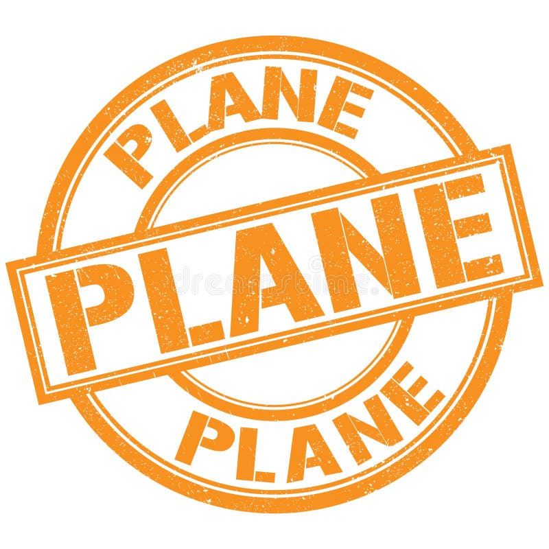 PLANE Text Written on Orange Stamp Sign Stock Illustration ...