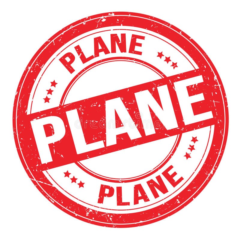 PLANE Text Written on Red Round Stamp Sign Stock Illustration ...