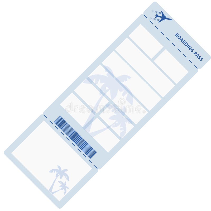 Boarding Pass Ticket Template. Airplane Ticket Stock Vector ...