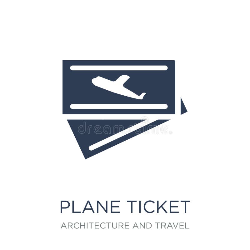 Plane Ticket Icon. Trendy Flat Vector Plane Ticket Icon on White Stock ...