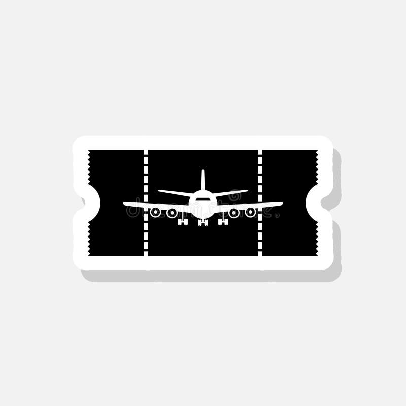 Plane ticket stock illustration. Illustration of departure - 82664588