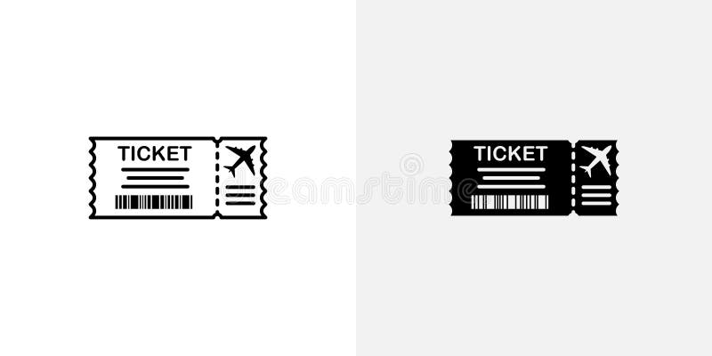 Plane Ticket Vecor Icon Set Stock Vector - Illustration of paper, board ...