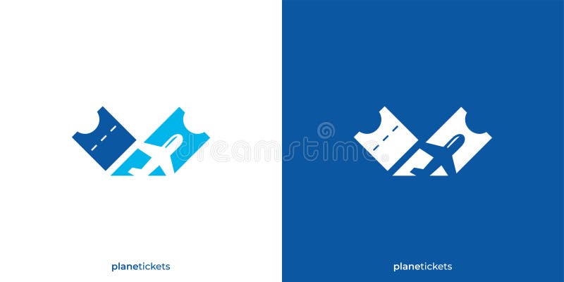 Plane Tickets Logo. Tickets and Airplane with Minimalist Style Stock ...