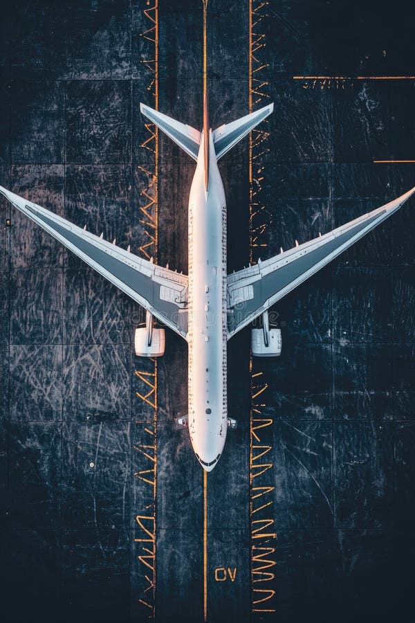 Plane Top View. Selective Focus Stock Photo - Image of international ...