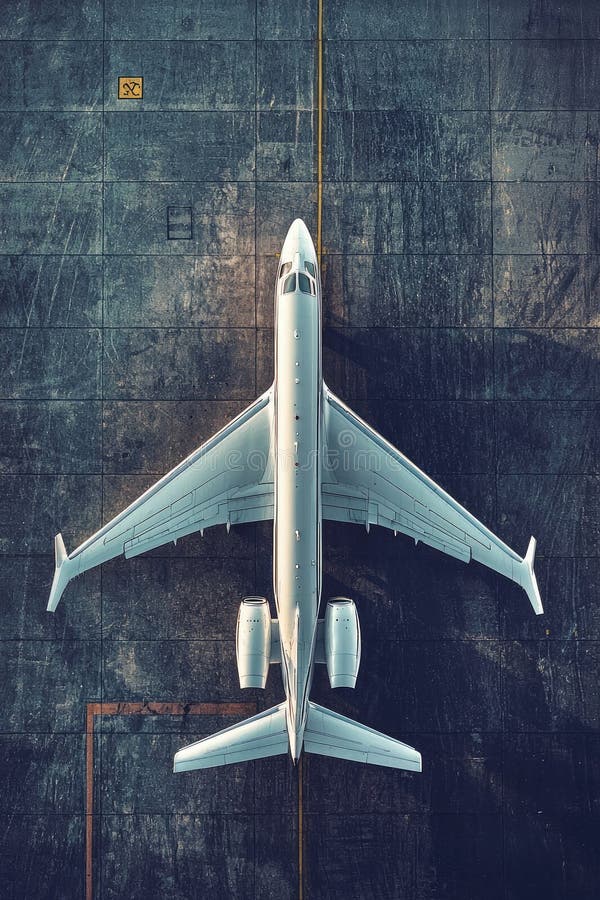 Plane Top View. Selective Focus Stock Image - Image of view, airplane ...