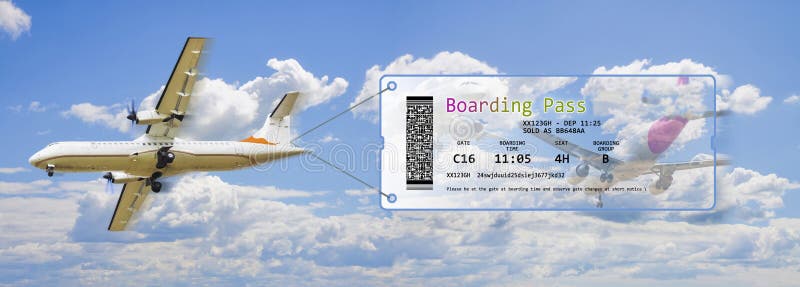 Plane Towing a Airplane Ticket - Fly Concept Image - the Contents of ...