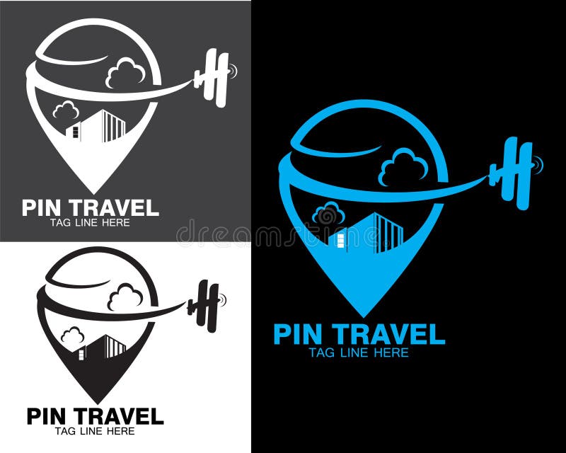 Map Pointer with Air Plane Logotype.map Pointer.vector Illustration ...
